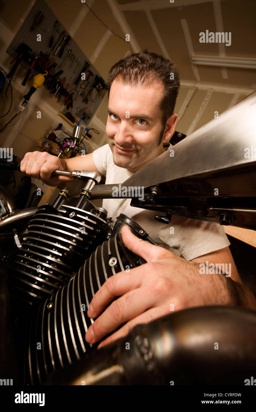 Chopper garage hi-res stock photography and images - Alamy