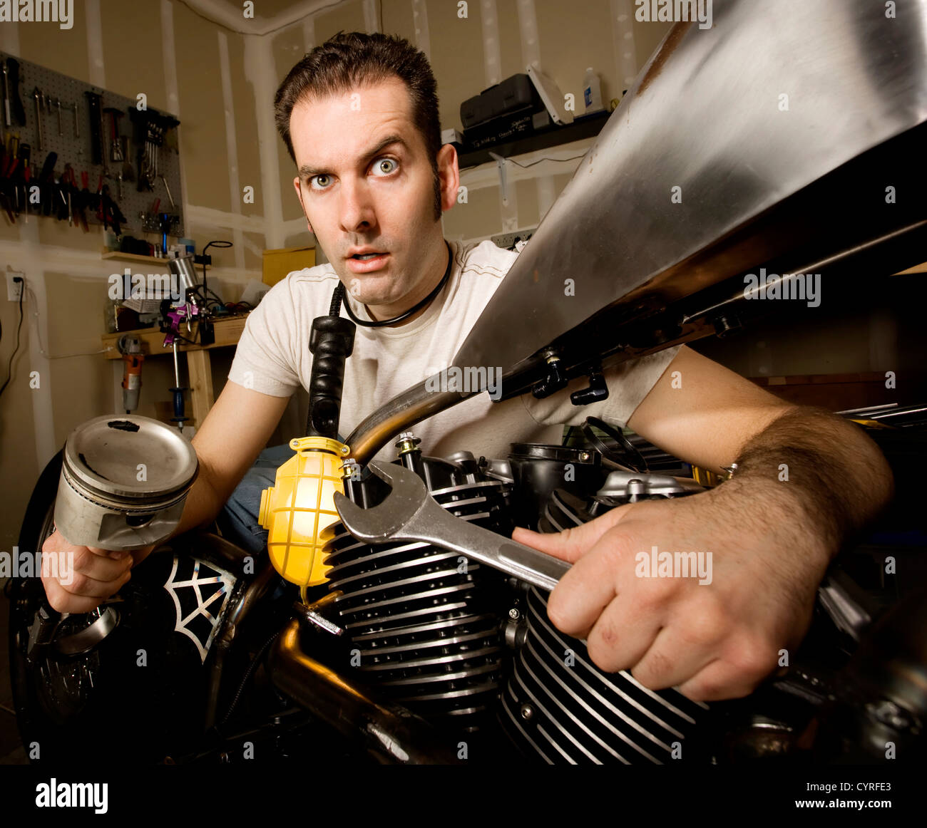 Chopper garage hi-res stock photography and images - Alamy