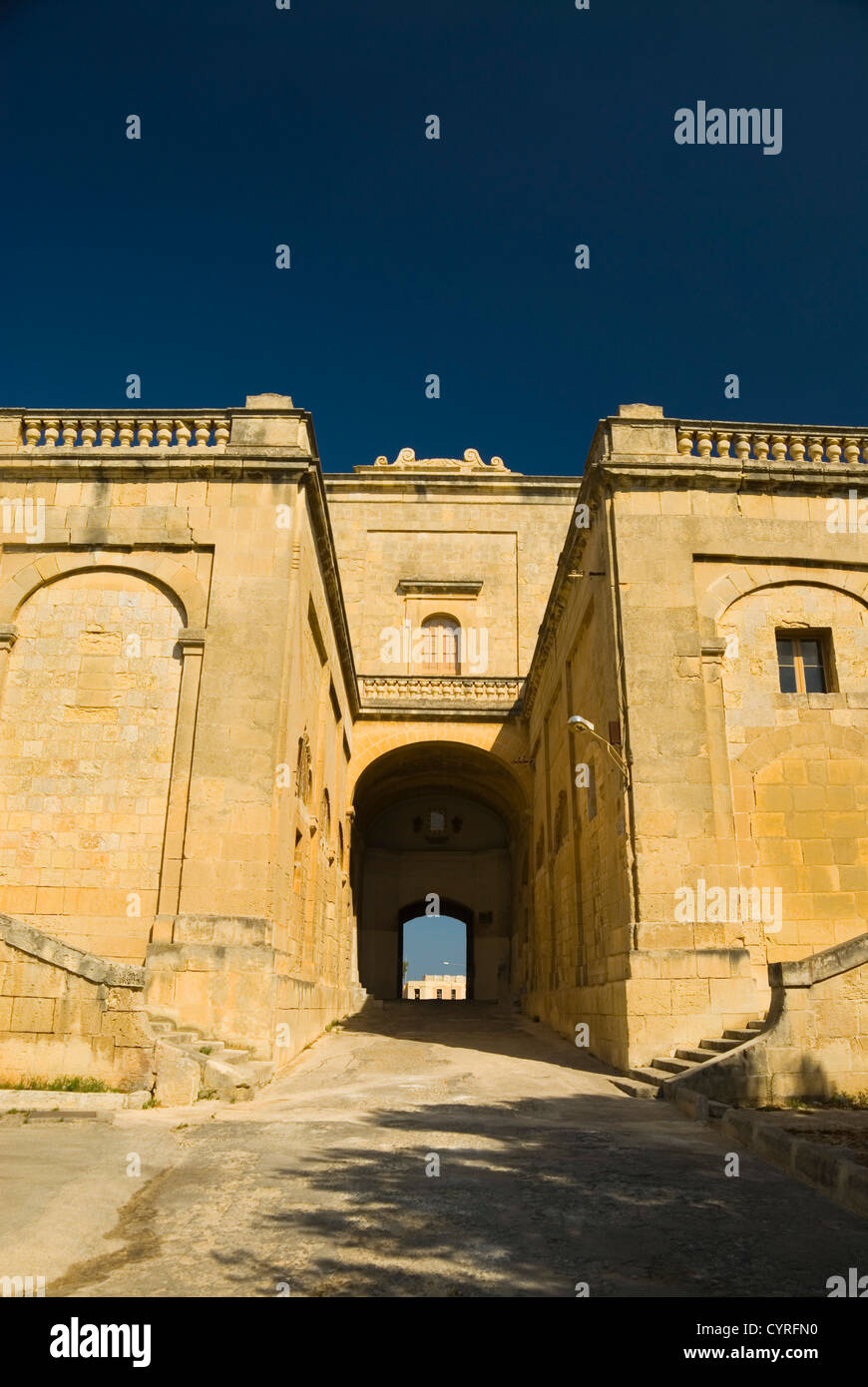 Entrance of a fort, Malta Stock Photo - Alamy