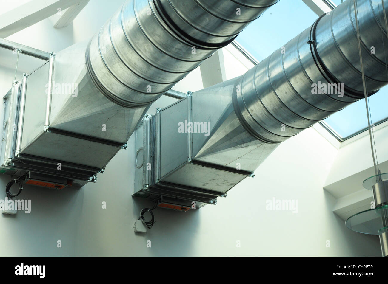 ventilation pipe of an air condition for fresh environment Stock Photo ...
