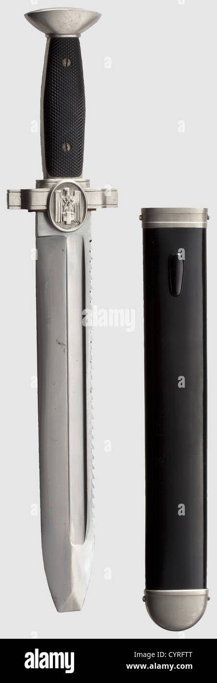 Silver plated hilt with black plastic grip scales retained by screws hi ...