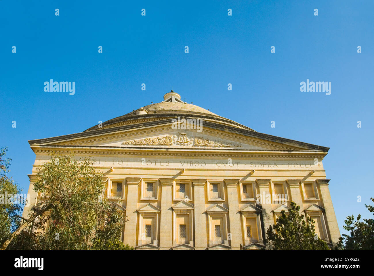Low angle view of a church, Rotunda of St. Marija Assunta, Mosta, Malta ...