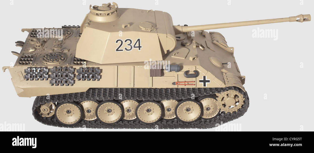The model of a V "Panther" tank, A custom-made model made from metal ...