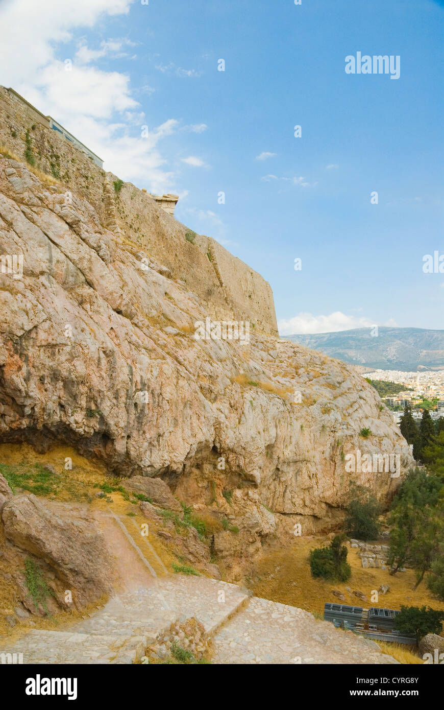 Athens acropolis cliff hi-res stock photography and images - Alamy
