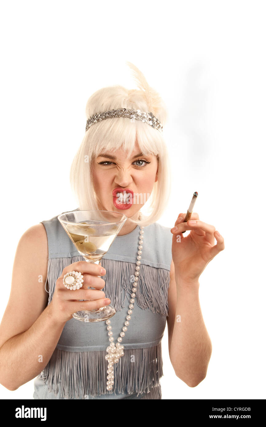 Flapper girl alcohol hi-res stock photography and images - Alamy