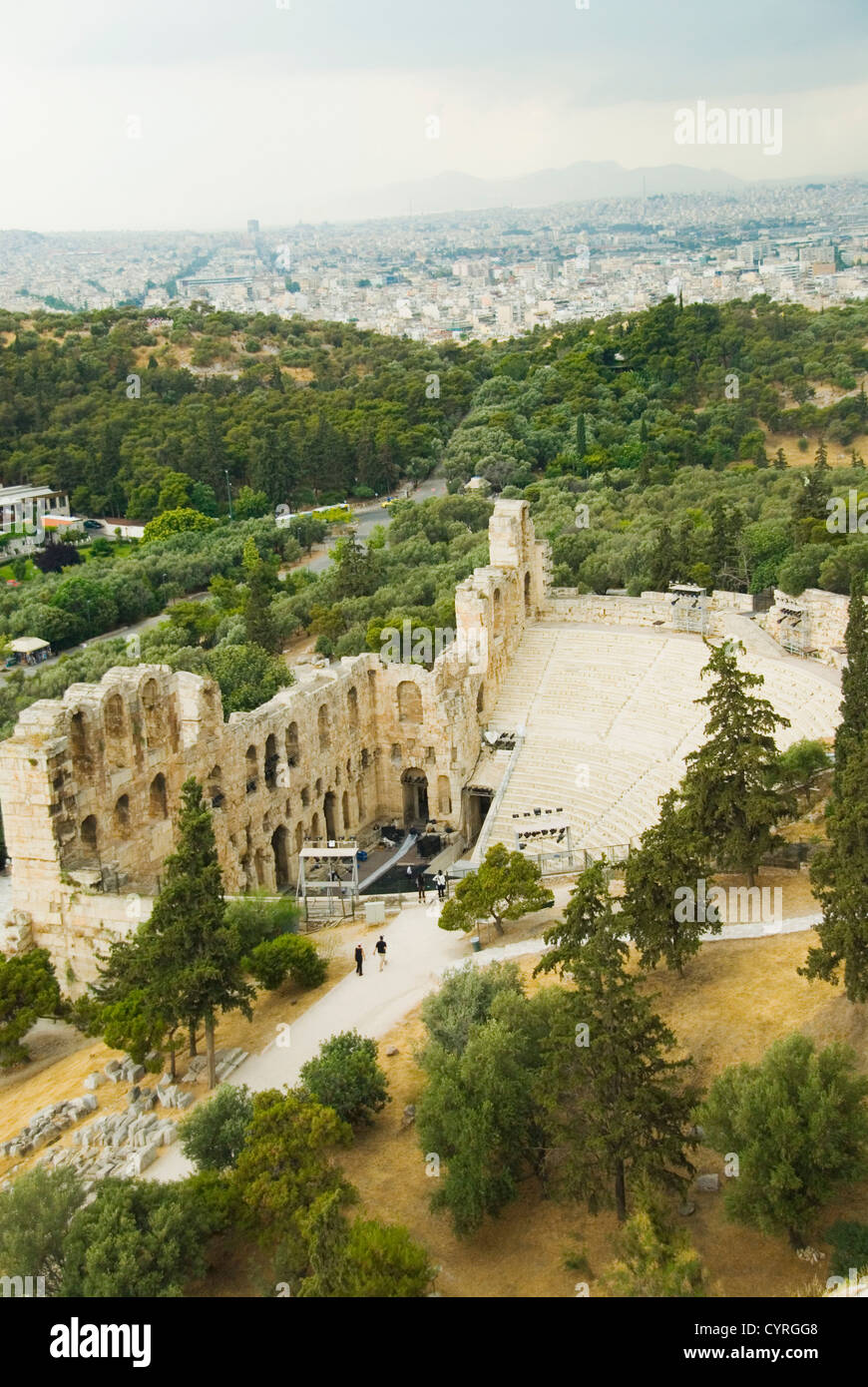 Ruins of an ancient amphitheater, Theatre of Dionysus, Acropolis, Athens, Greece Stock Photo - Alamy