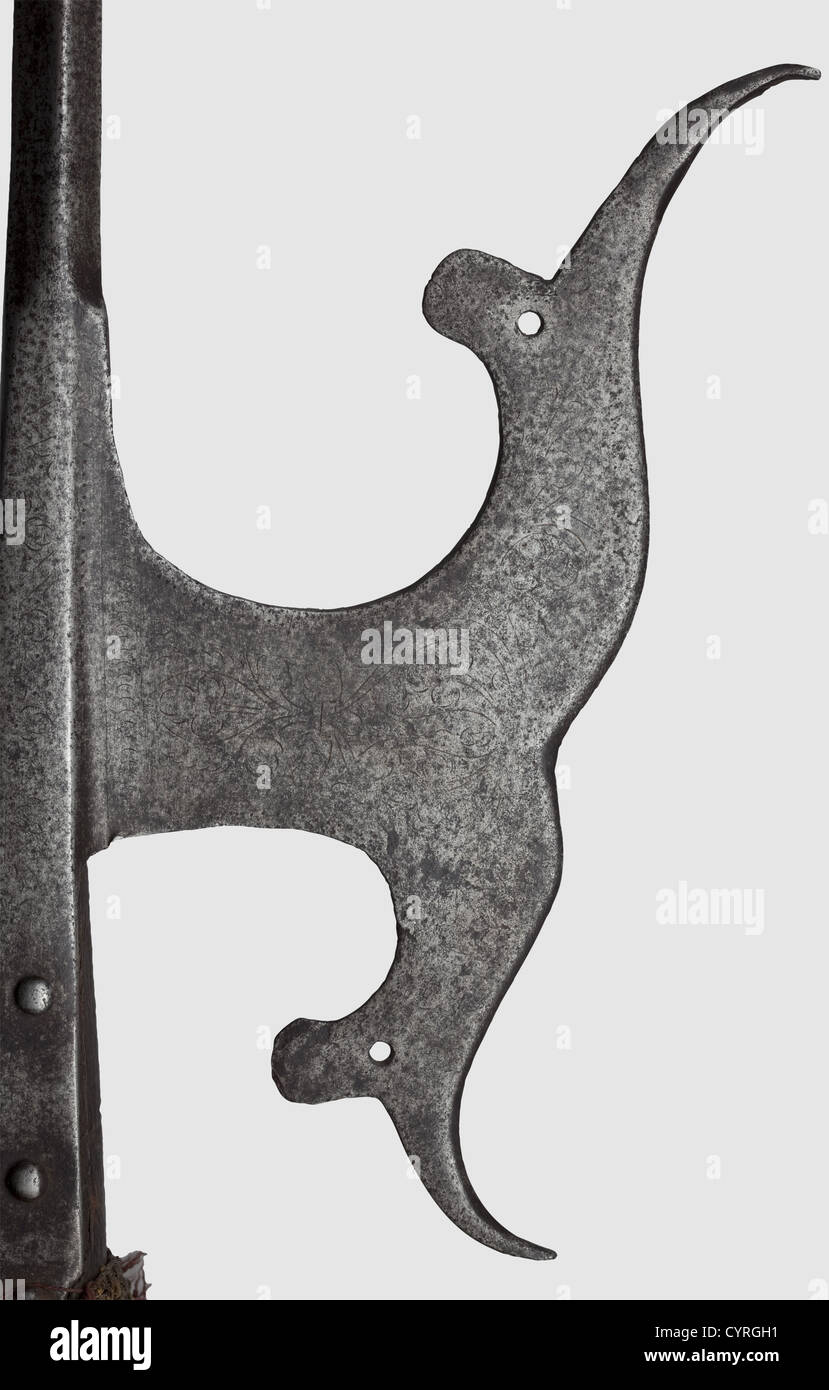 A Southern German or Italian halberd, circa 1570 Slender thrusting ...