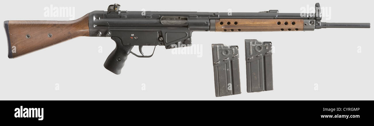 Self-loading rifle Heckler & Koch HK 41,.308 cal,no.001321J.Mirror-like ...
