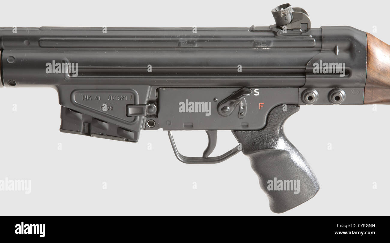 Self-loading rifle Heckler & Koch HK 41,.308 cal,no.001321J.Mirror-like ...