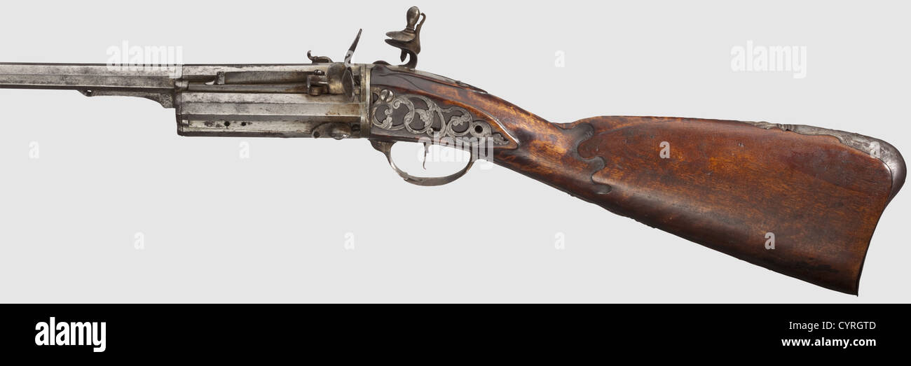 A rare flintlock revolving musket from the gunroom of Franz Anton Count ...