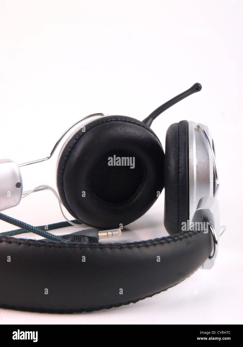 Headset. Close up on white background Stock Photo - Alamy