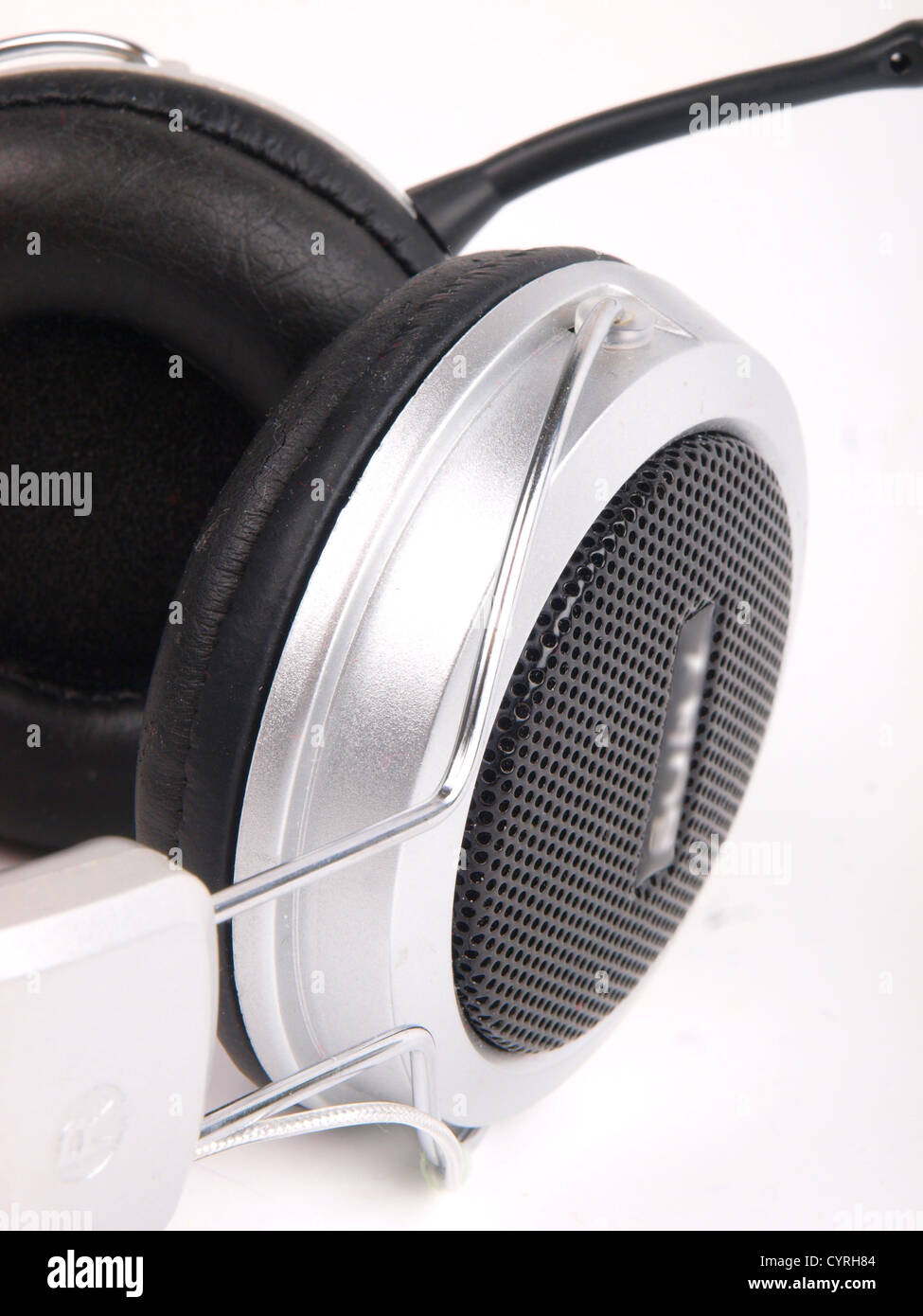 Headset. Close up on white background Stock Photo - Alamy