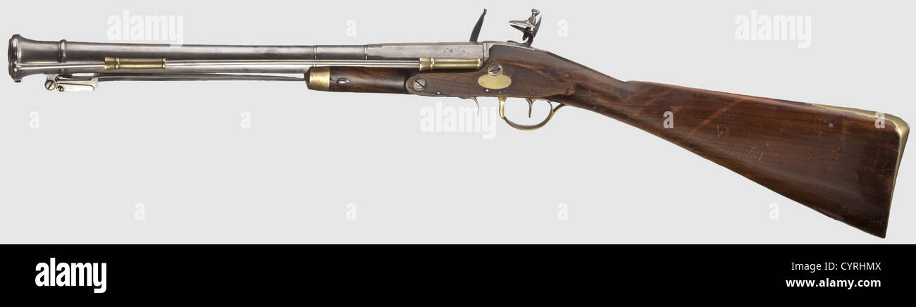 A flintlock blunderbuss with a spring bayonet,Ketland & Co.Birmingham ...