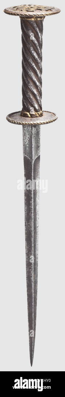 A rare decorated rondel dagger,Italian/South German,1st quarter of the ...