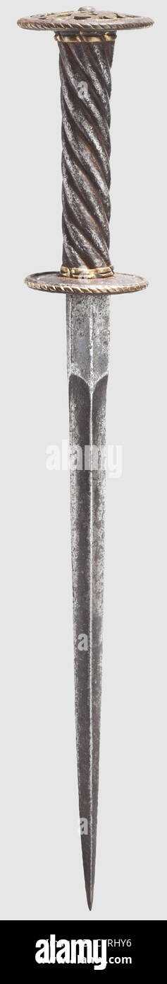 A rare decorated rondel dagger,Italian/South German,1st quarter of the ...