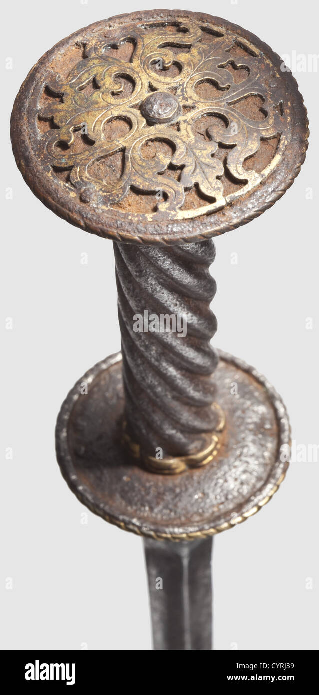 A rare decorated rondel dagger,Italian/South German,1st quarter of the ...