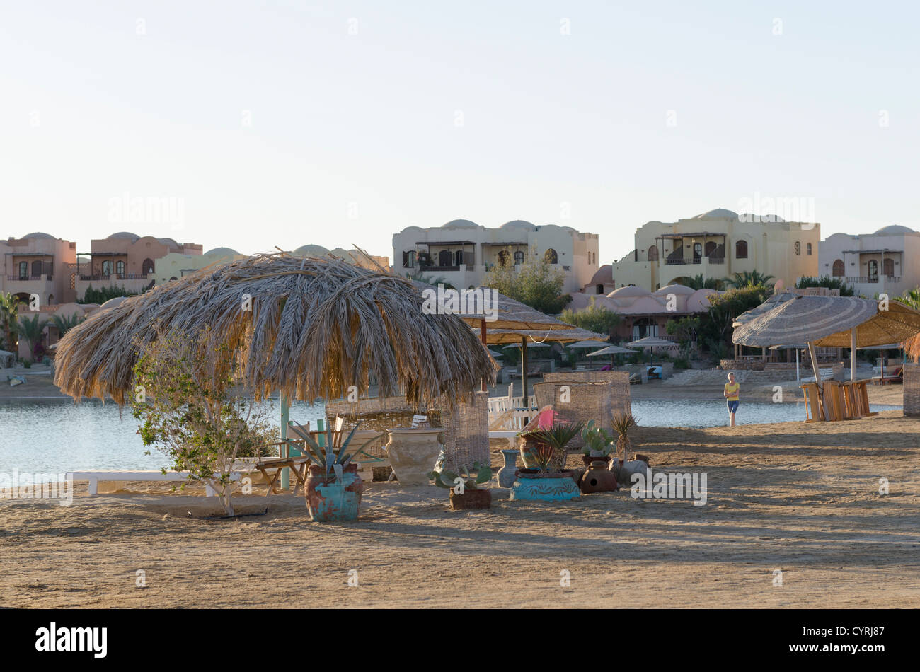 [El Gouna] [Red sea] beach villa evening lagoon Stock Photo - Alamy