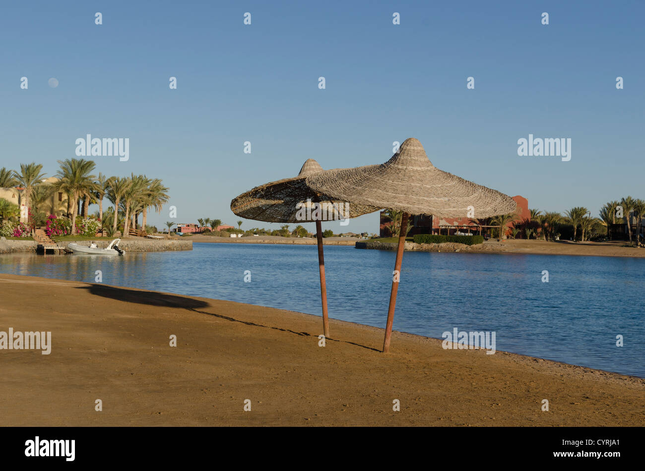[El Gouna] [Red sea] beach villa evening lagoon Stock Photo - Alamy