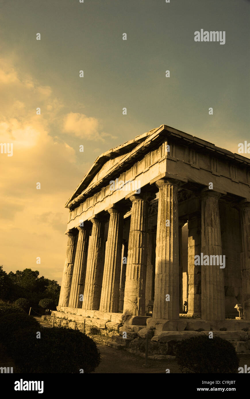 Colonnade of an ancient temple, Parthenon, Acropolis, Athens, Greece Stock Photo - Alamy