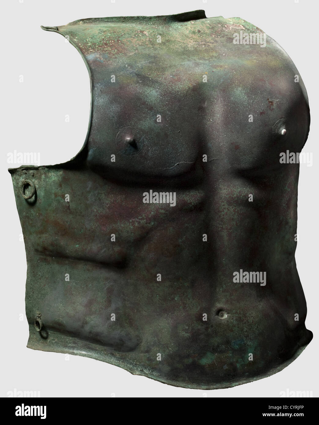 A breastplate for a Greek muscled cuirass,4th century B.C. Bronze ...