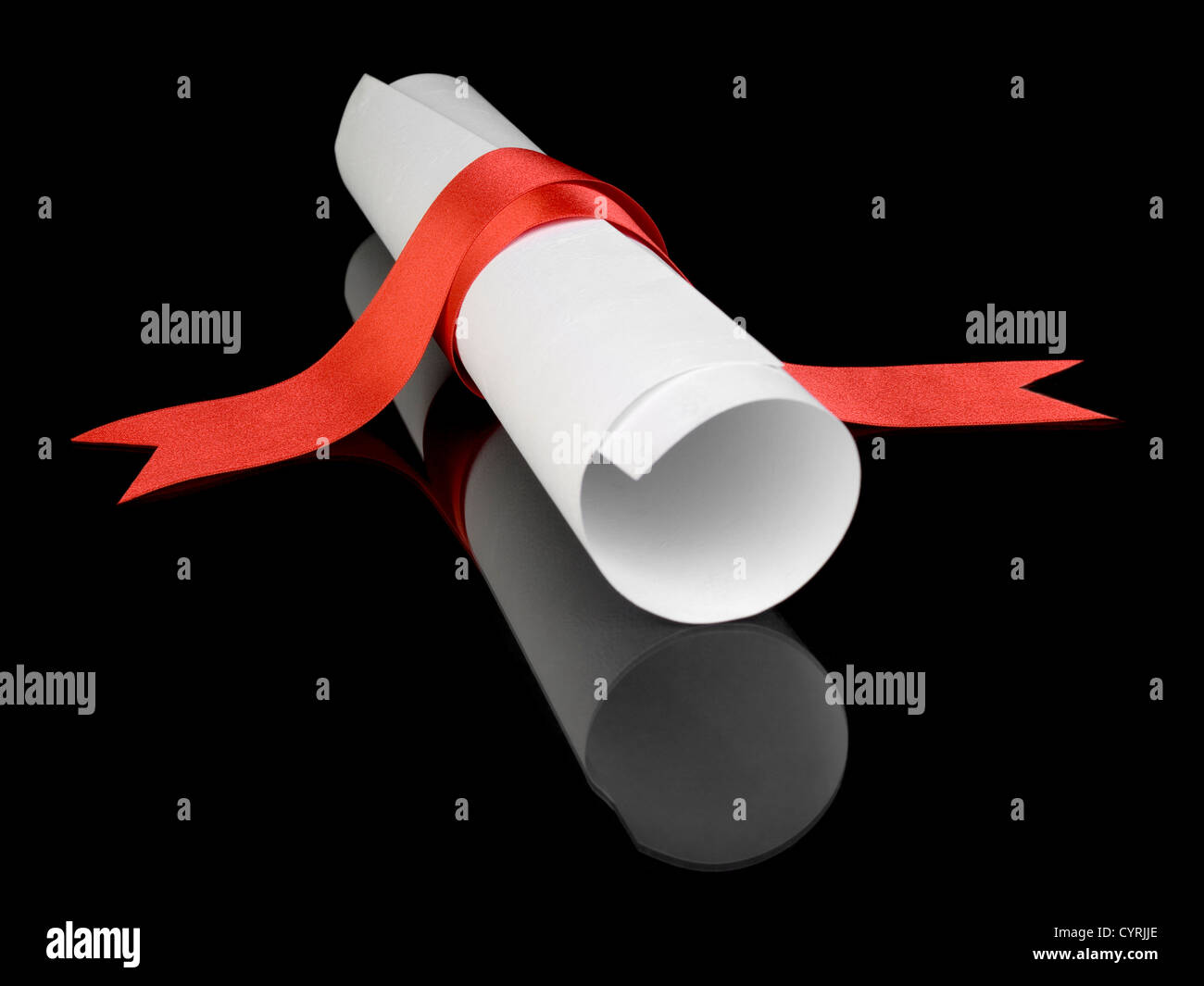 Diploma Scroll Black Background