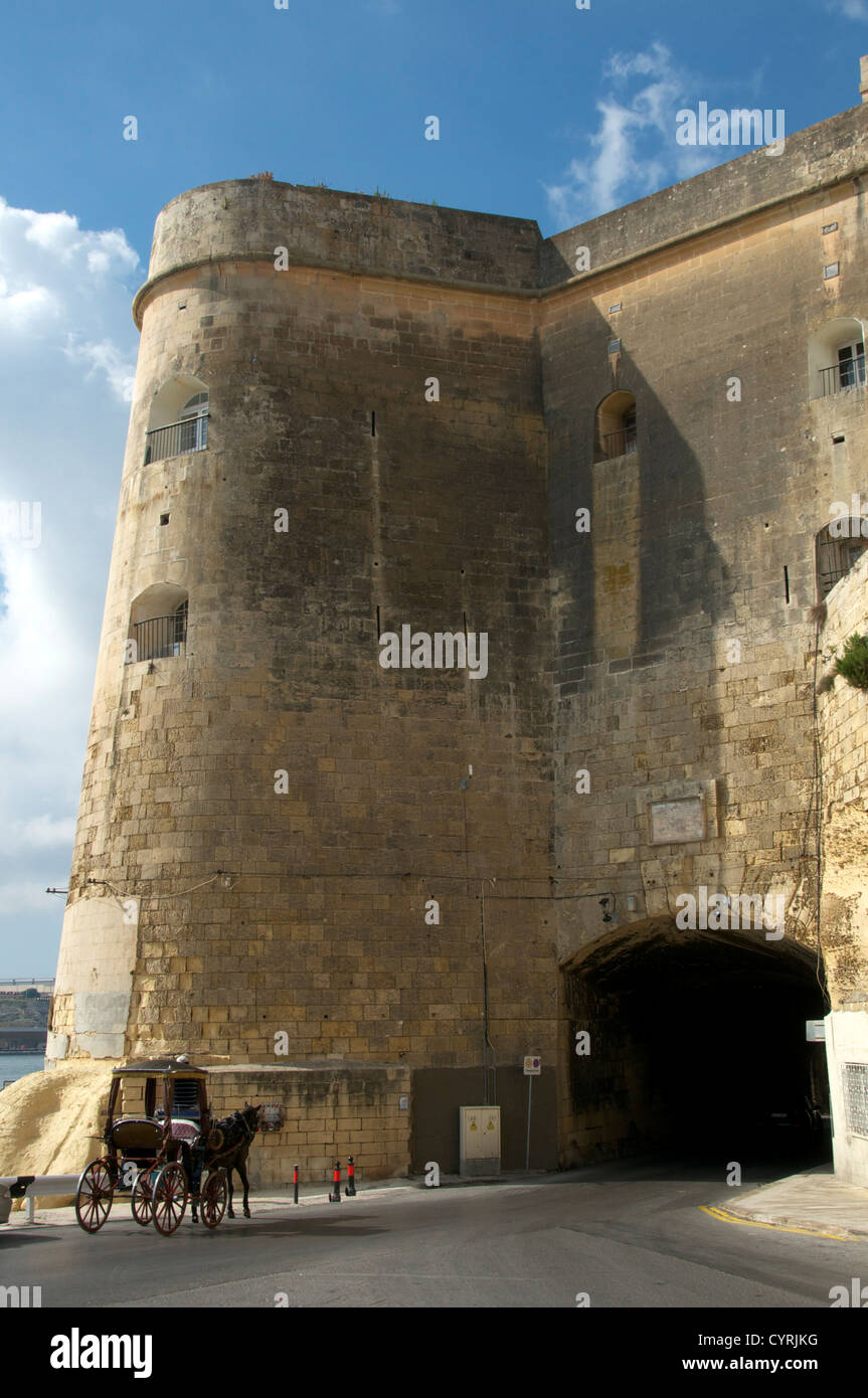 Fort Lascaris Valletta Malta Stock Photo - Alamy