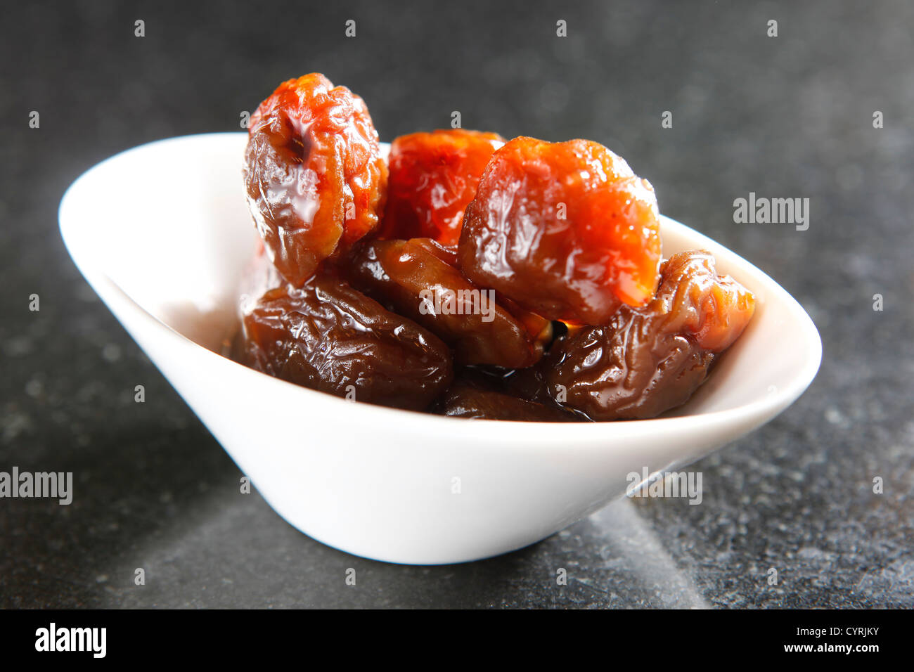 Preserved fruit, plum Stock Photo - Alamy