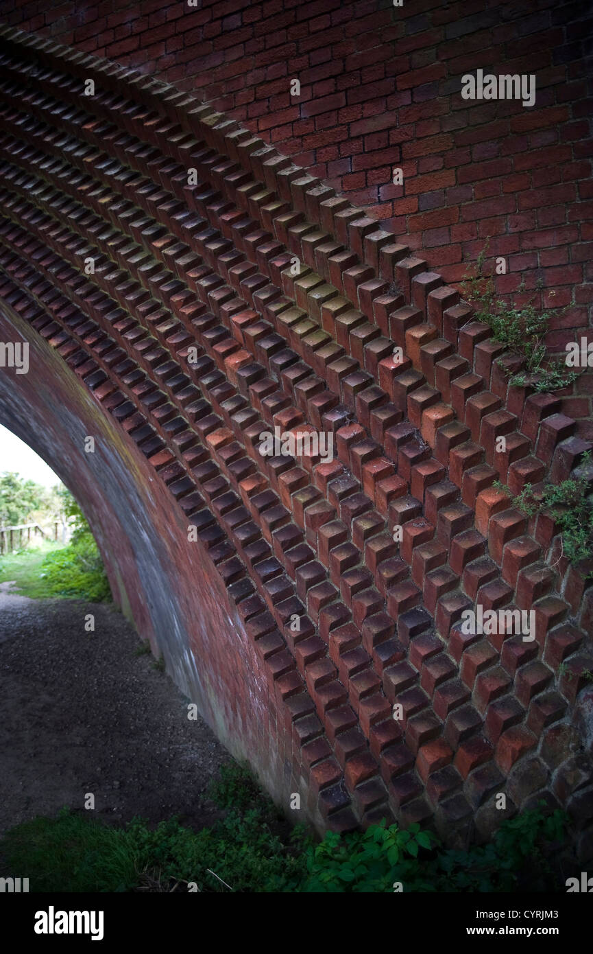 Fancy brickwork masonry rail railway bridge river thames south stoke hi ...