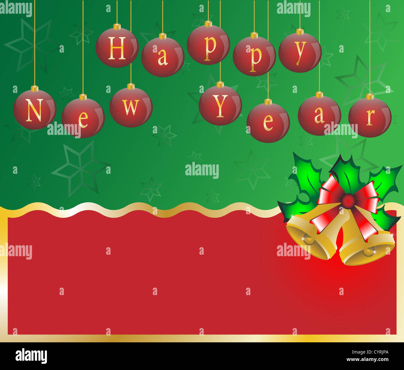 Happy new year card background vector illustration Stock Photo - Alamy