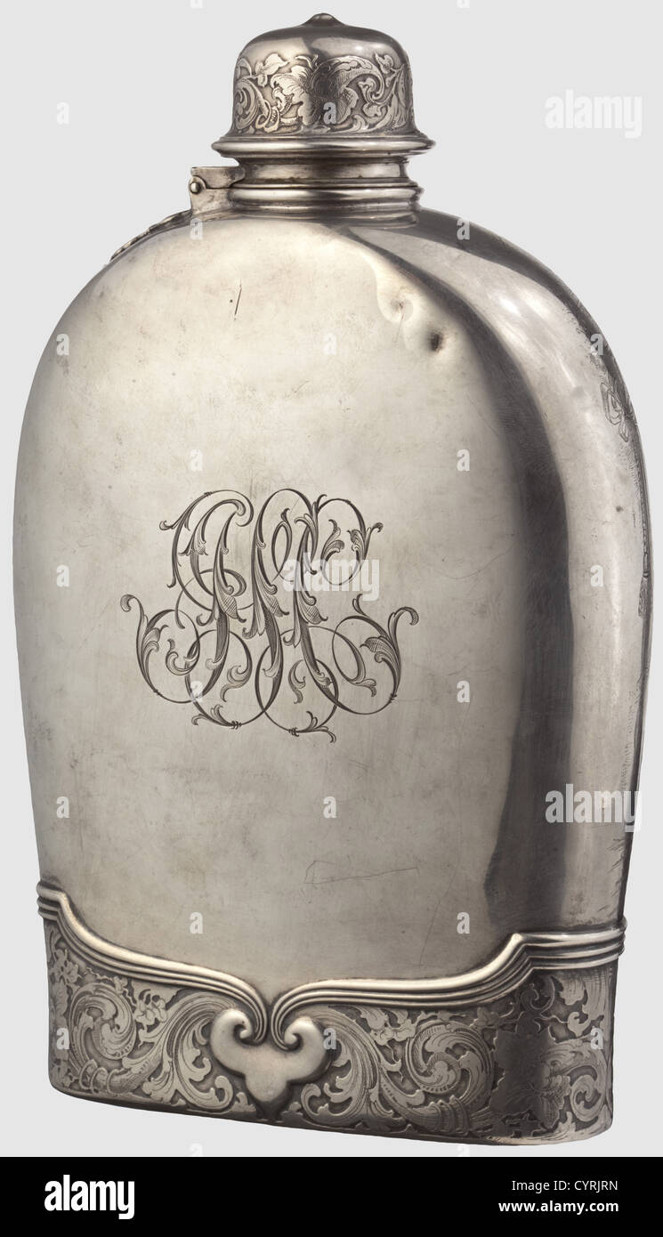 A silver Tiffany hip flask,USA,after 1880 Large sterling silver hip ...