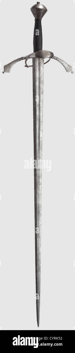 A South German military sword,circa 1550 Sharply tapering double-edged ...