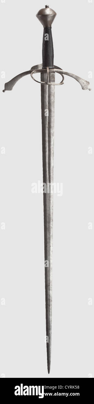 A South German military sword,circa 1550 Sharply tapering double-edged ...