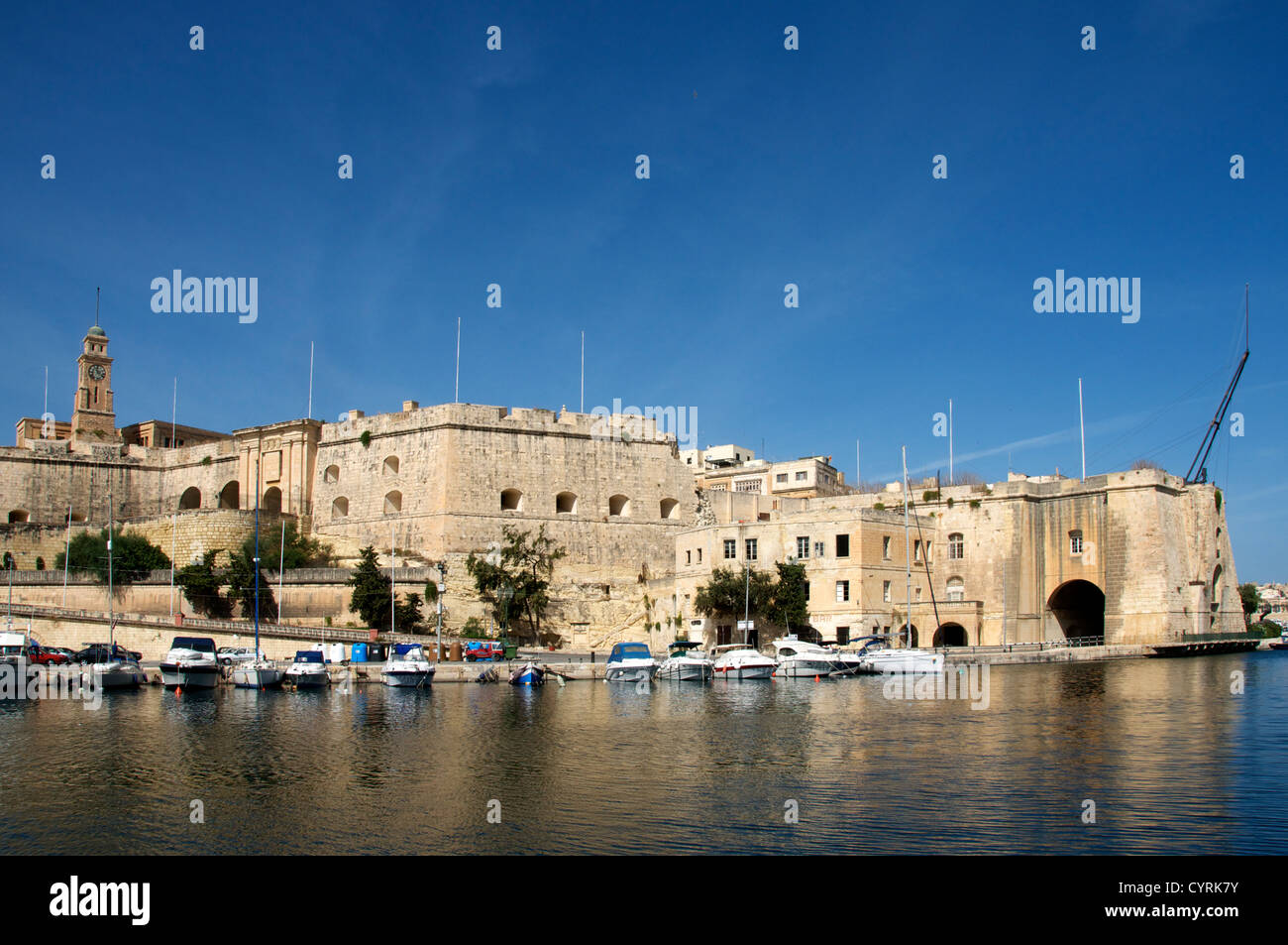 Senglea waterfront Valletta Malta Stock Photo - Alamy