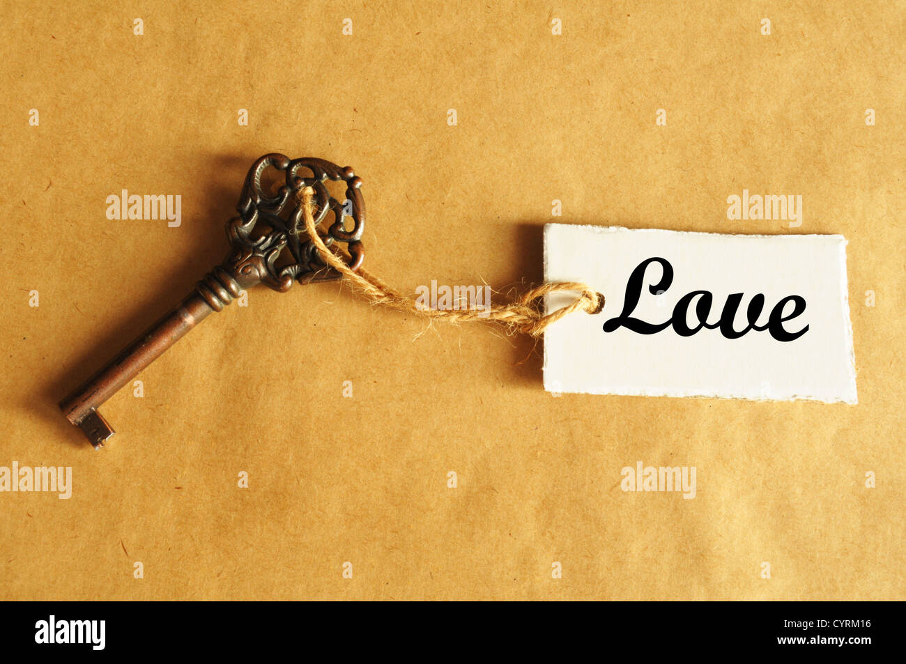 key to love concept with word written on label or tag Stock Photo - Alamy