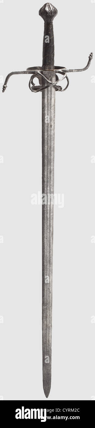 A riding sword,Southern Europe,circa 1550 Double-edged blade,with ...