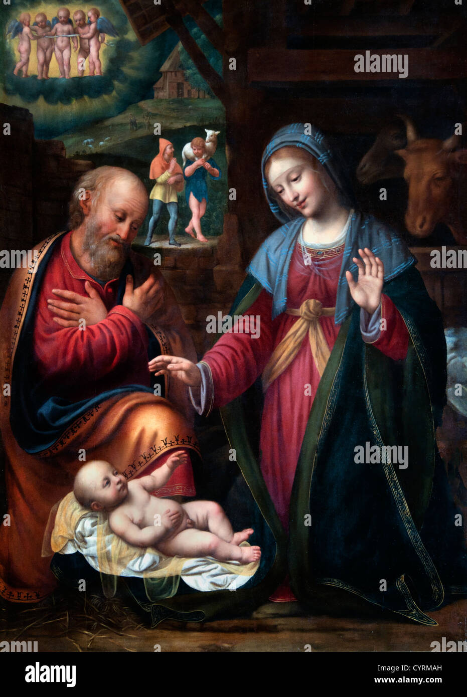 Nativity painting hi-res stock photography and images - Alamy