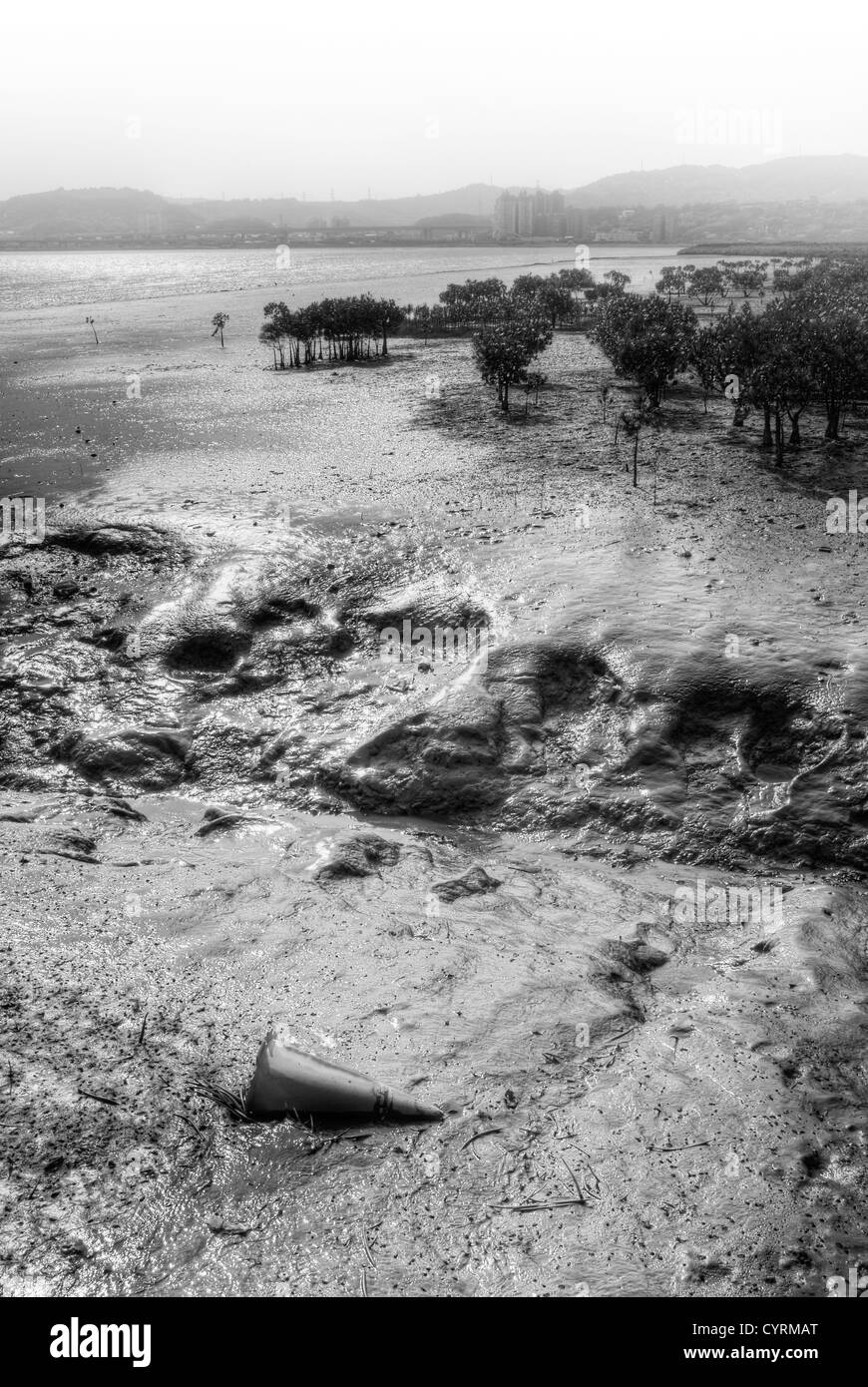 Environmental landscape desert scenery Black and White Stock Photos ...