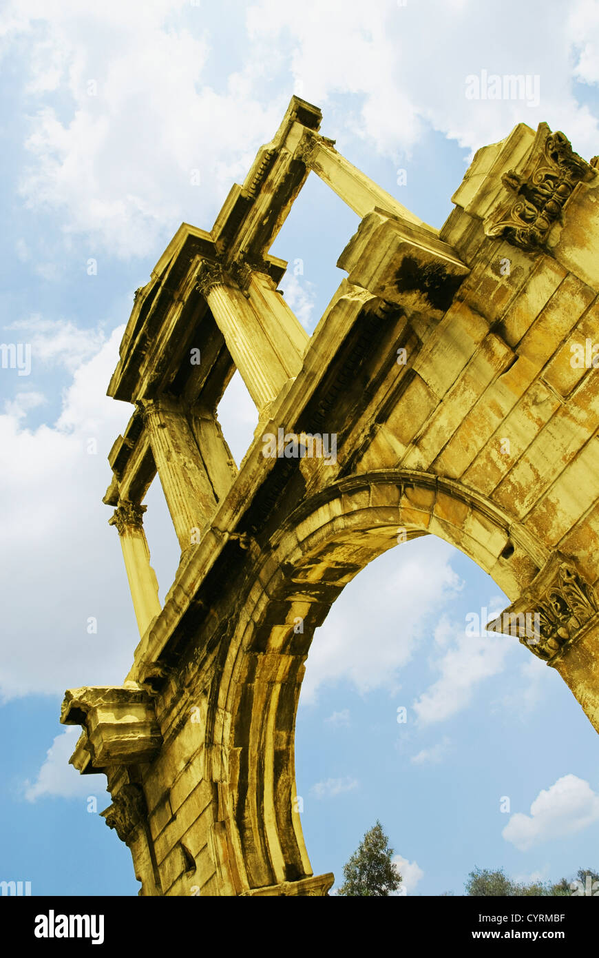 Ruins of an archway, Hadrian's Arch, Athens, Greece Stock Photo - Alamy