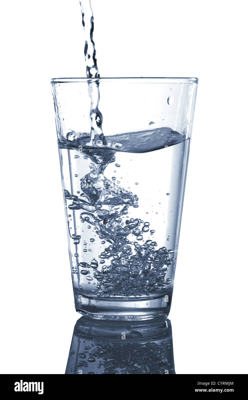 fresh cool water splashing in a glass Stock Photo - Alamy