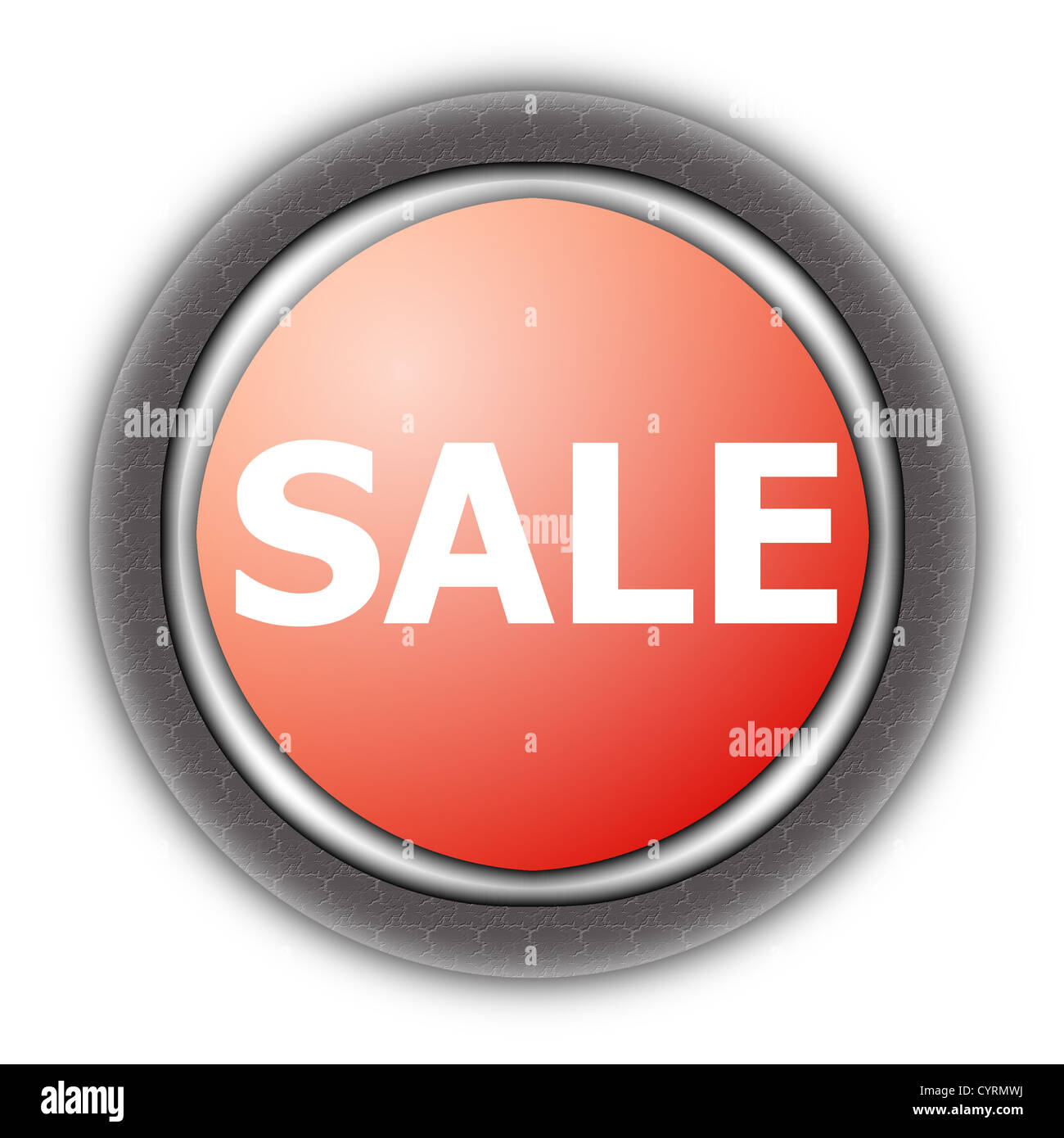sale button isolated on a white background Stock Photo - Alamy