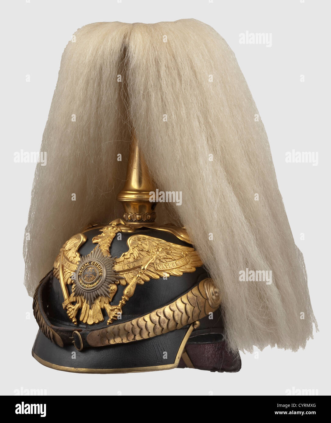 A helmet M 1860 for officers,of the Prussian 1st Guard Dragoon Regiment ...