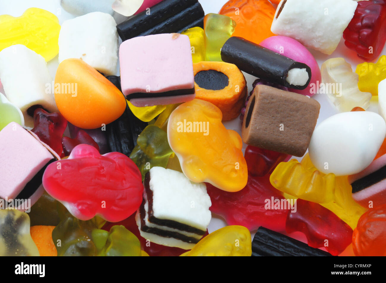 sweets and candy texture background pattern or wallpaper Stock Photo ...