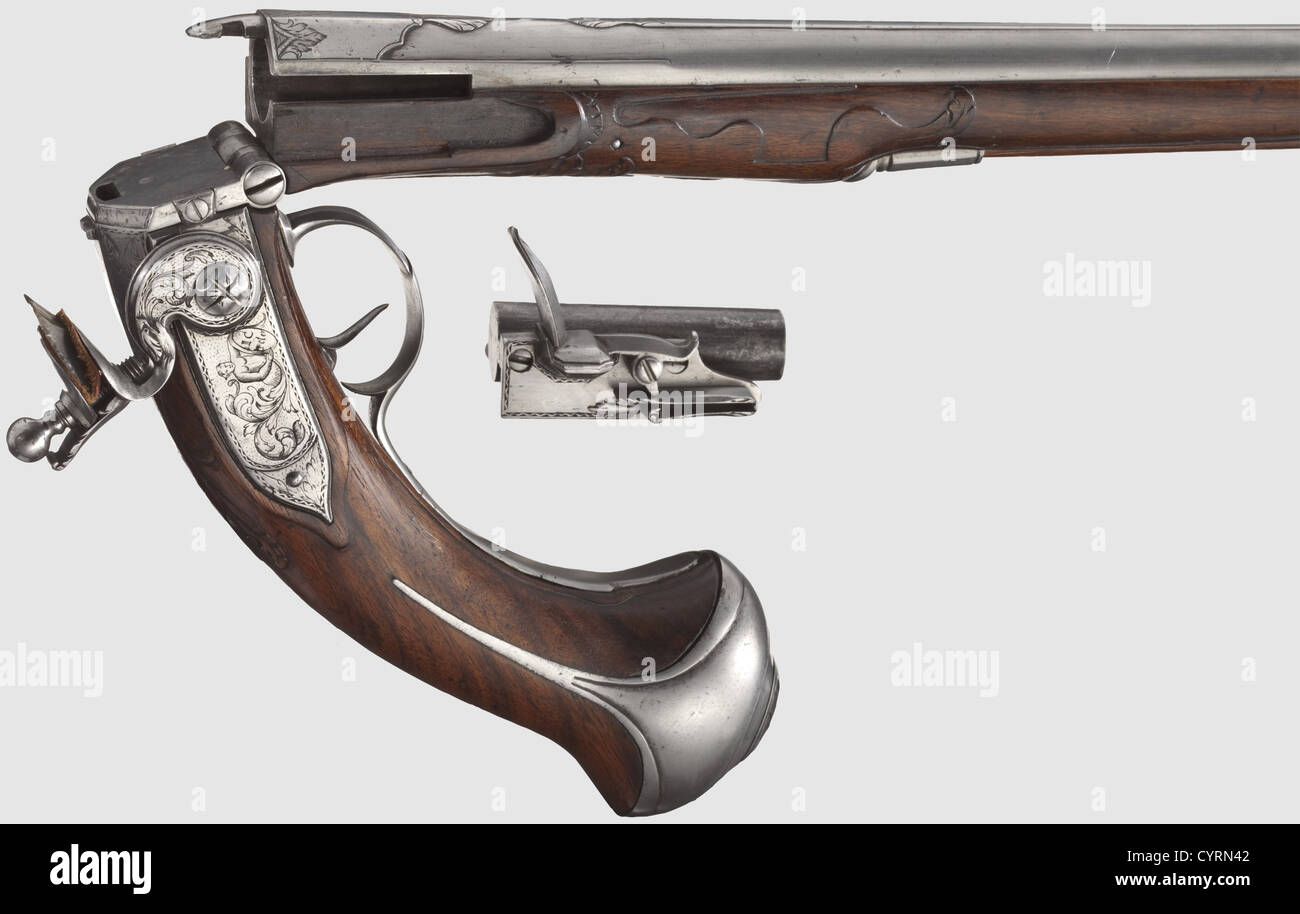A breech-loading flintlock pistol,Johann Christoph Peter in Karlovy ...