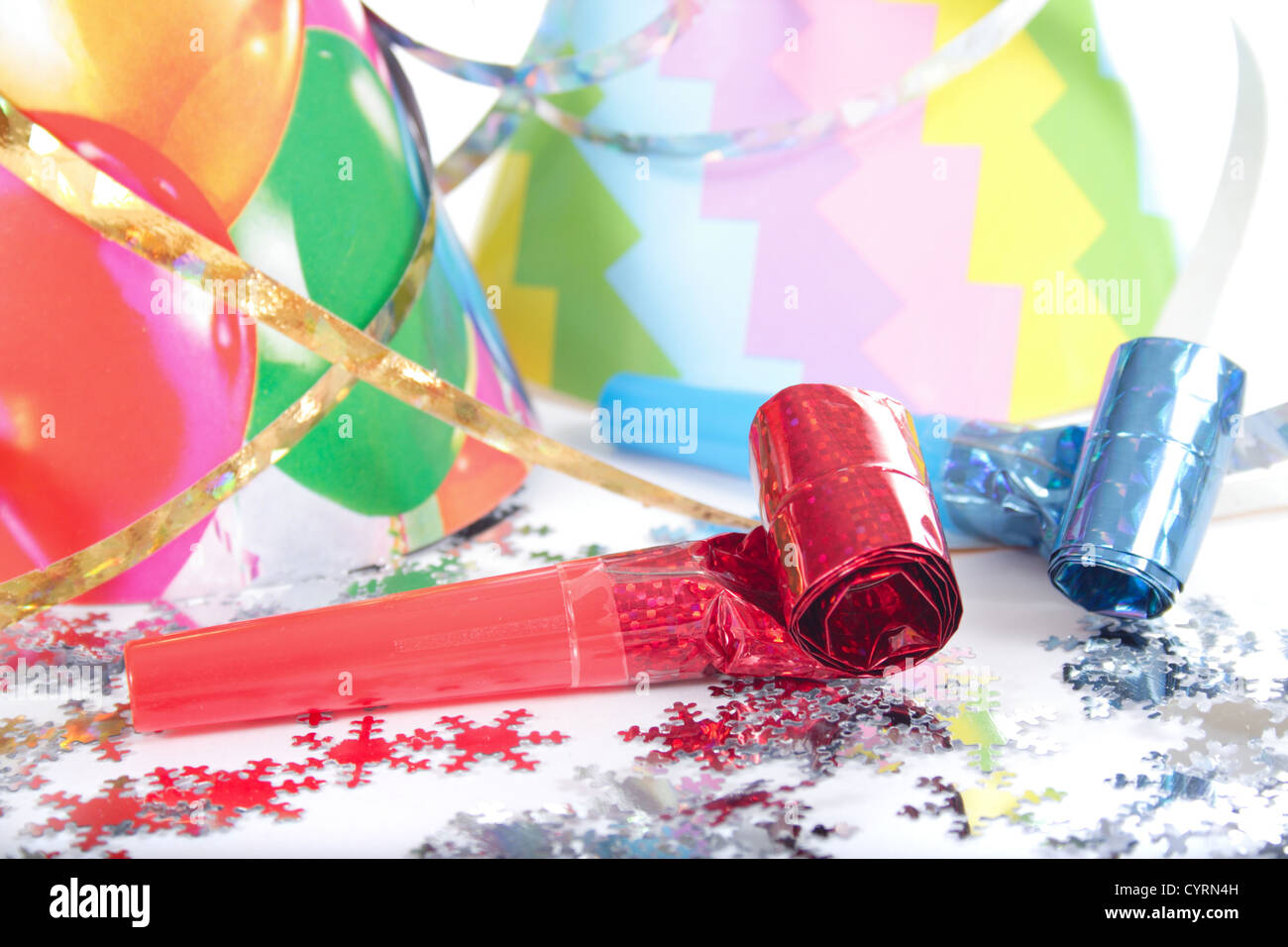 party items, photo on the white background Stock Photo - Alamy