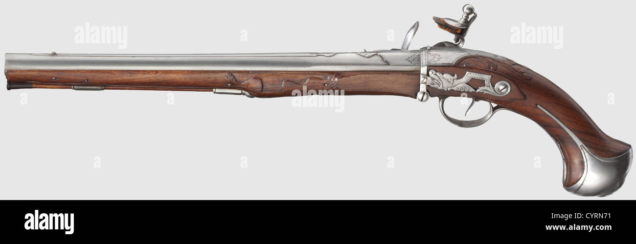 A breech-loading flintlock pistol,Johann Christoph Peter in Karlovy ...