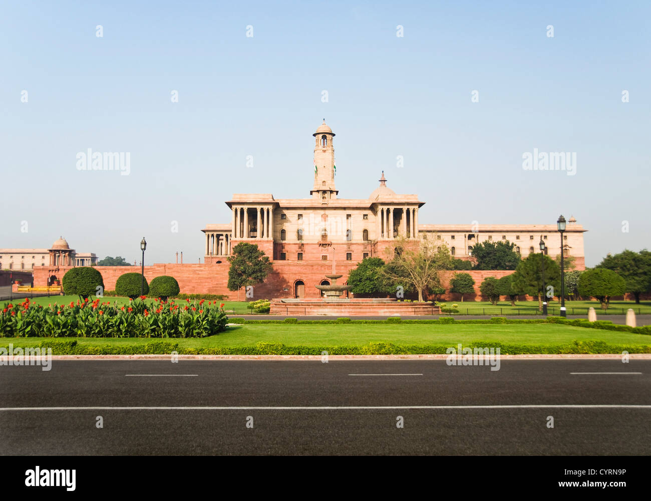 Facade of a government building, Rashtrapati Bhavan, New Delhi, India ...