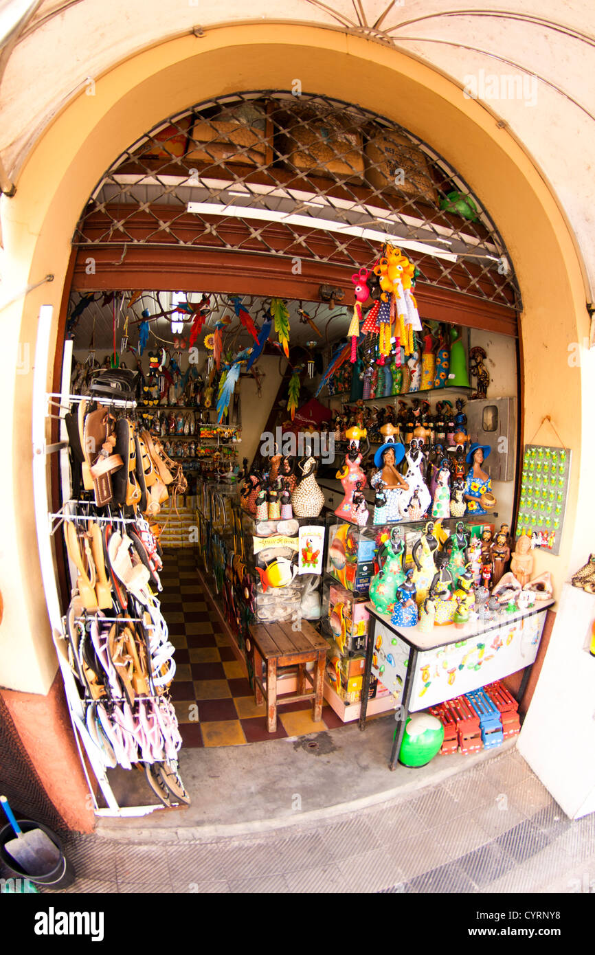 Handicraft street market in old historic downtown Aracaju, Sergipe ...