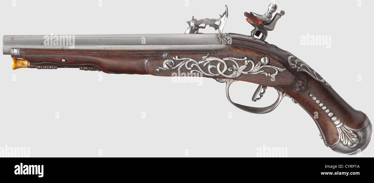 An Italian snaphaunce flintlock pistol,Pistoia(?)circa 1760. Round ...