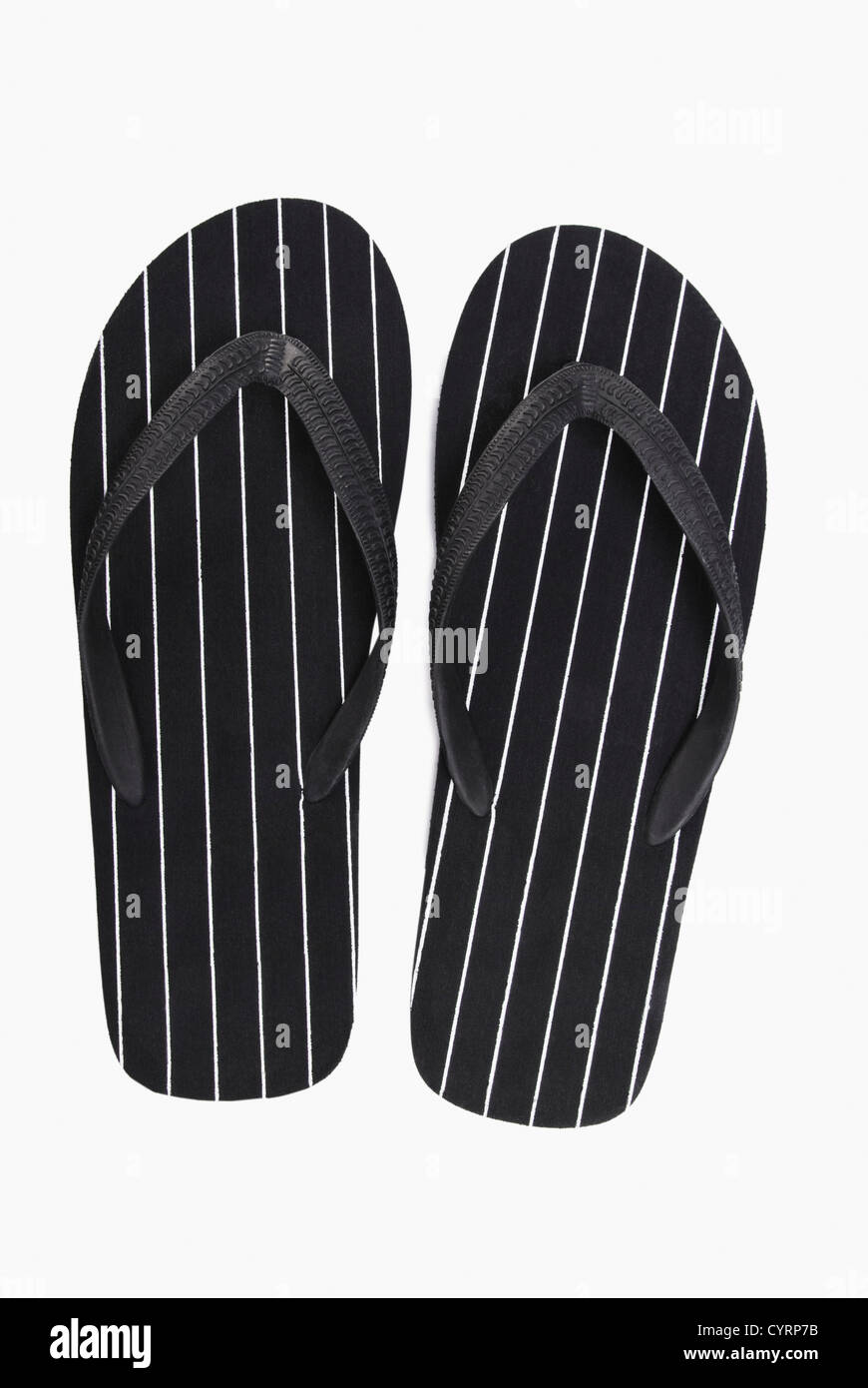Black flip flops sandals Cut Out Stock Images & Pictures - Alamy