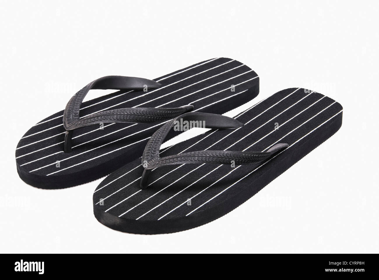 Black flip flops sandals Cut Out Stock Images & Pictures - Alamy